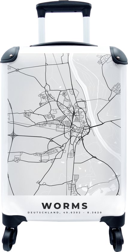 MuchoWow® Koffer - Plattegrond - Worms - Kaart - Stadskaart - Duitsland ...