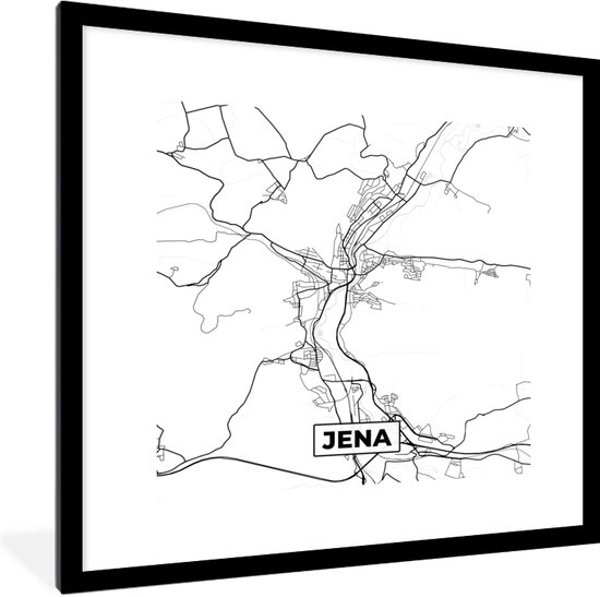 Fotolijst incl. Poster - Jena - Plattegrond - Kaart - Stadskaart ...