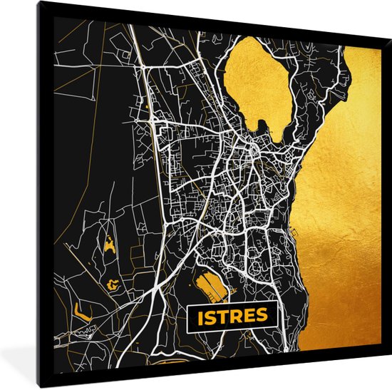 Fotolijst incl. Poster - Istres - Stadskaart – Plattegrond – Kaart ...