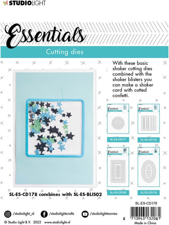 Studio Light Essentials shaker snijmal Vierkant 5stuks | bol