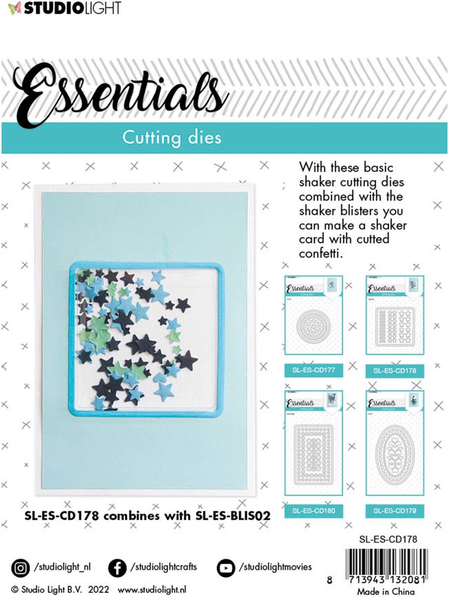 Studio Light Essentials shaker snijmal Vierkant 5stuks | bol