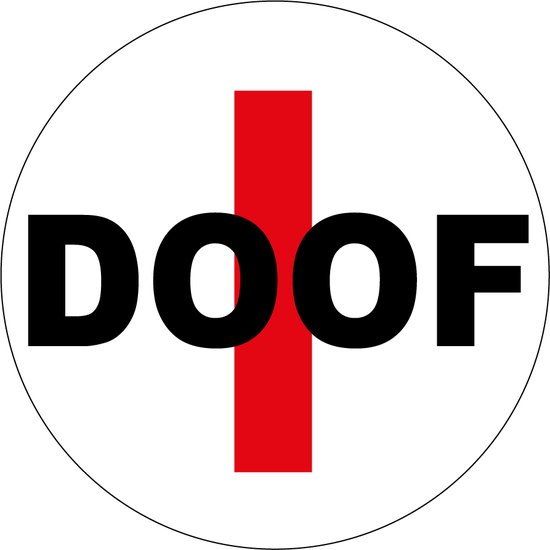 Doof sticker fiets 50 mm - 10 stuks per kaart | bol