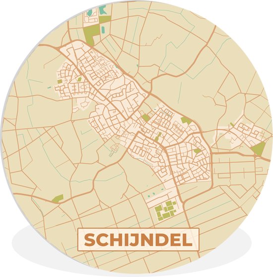 Wall Circle - Wall Circle Indoor - Map - Schijndel - Vintage - Map ...
