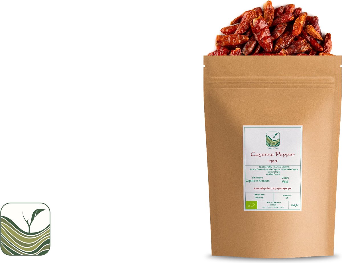 Cayennepeper Geheel Bio Pepper Specerij - Pikant Heet - Gedroogde Rode ...