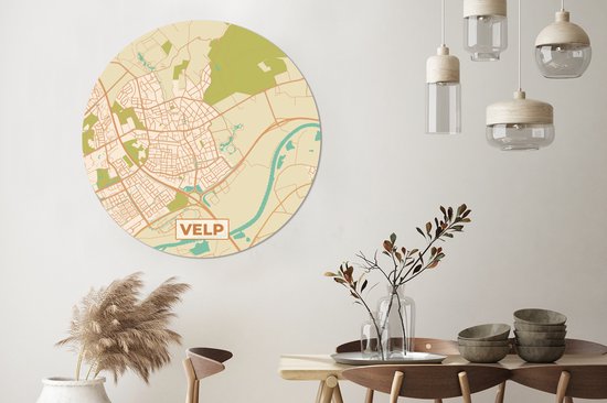 Wall Circle - Wall Circle Indoor - Map - Map - City Map - Velp - ⌀ 140 ...