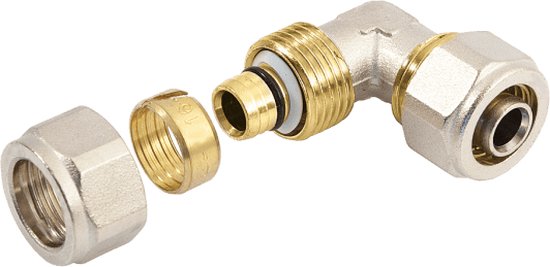 Bonfix Alu-knel messing knelkoppeling knie / bocht 16mm FF | bol.com