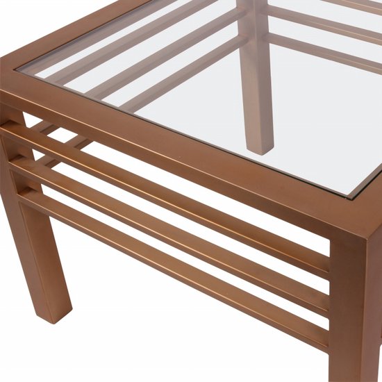 - side table dubai square | matte gold | 70x70x50 cm - goud - 70x70x50 ...