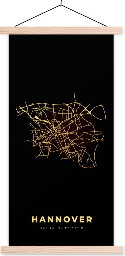 Posterhanger incl. Poster - Schoolplaat - Plattegrond - Goud - Hannover ...