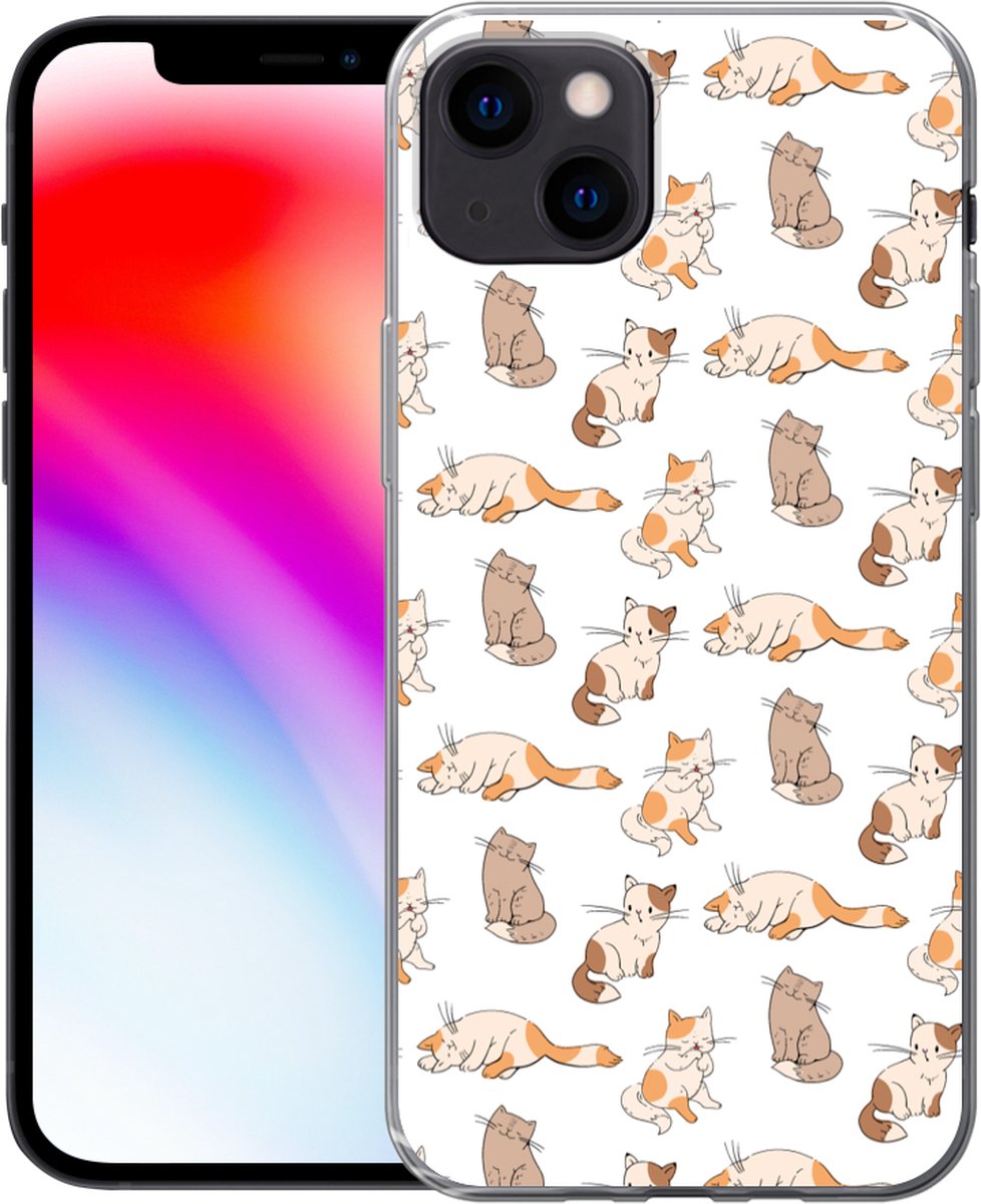 iPhone 13 hoesje - Patroon - Kat - Kitten - Jongens - Meisjes ...