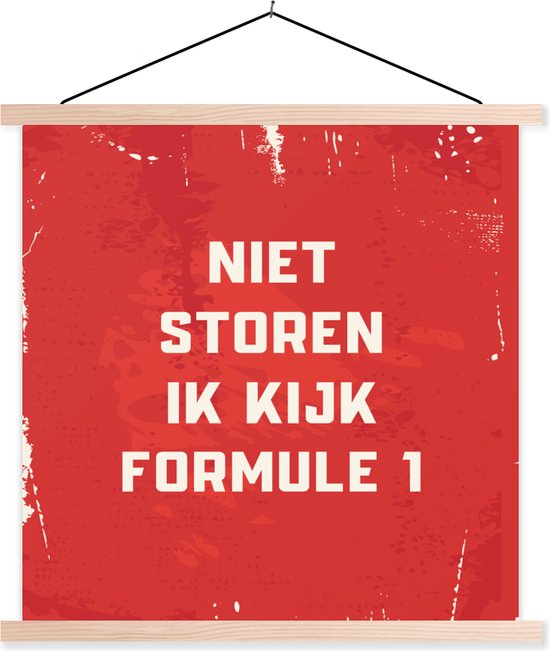 Posterhanger incl. Poster - Schoolplaat - Niet storen ik kijk Formule 1 ...