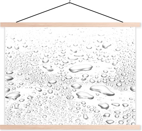 Waterdruppels op een koperen structuur - zwart wit | bol.com