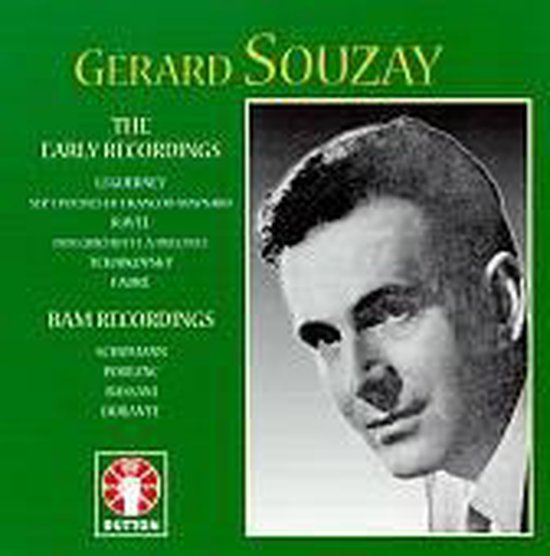 Gerard Souzay Early Recordings, Gerard Souzay | CD (album) | Muziek | bol