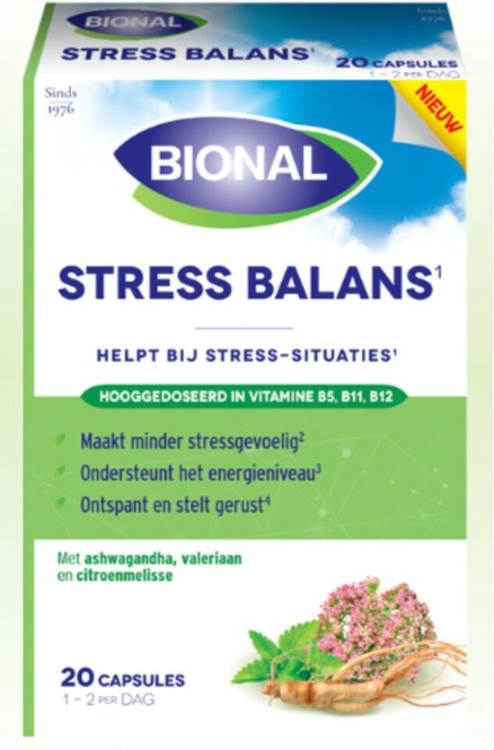 Bional Stress Balans - Vegan voedingssupplement met Ashwaghanda – 20 ...