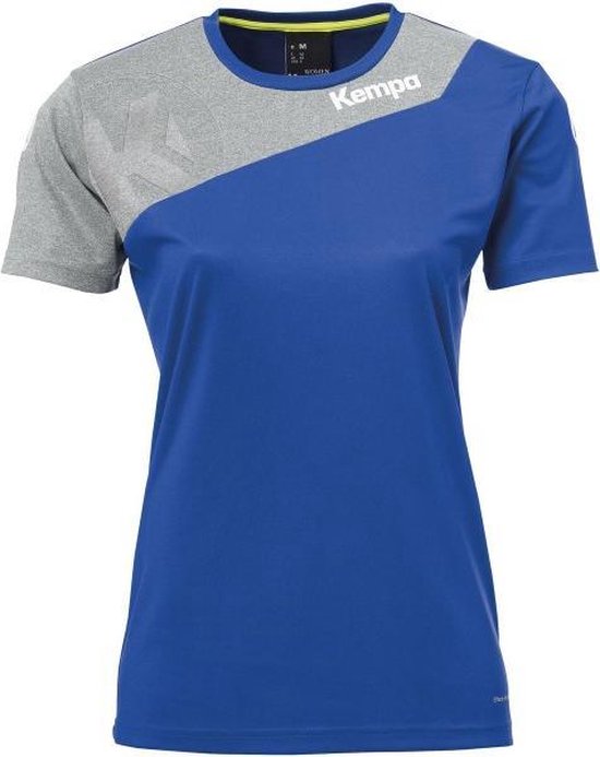 Kempa Core 2.0 Shirt Dames Royal Blauw-Donker Grijs Melange Maat 2XL | bol