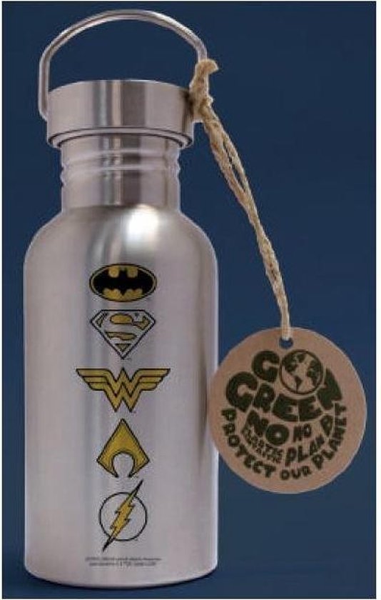 Dc Comics Drinkbeker Dc Comics Logo Rvs 500 Ml Zilver | bol