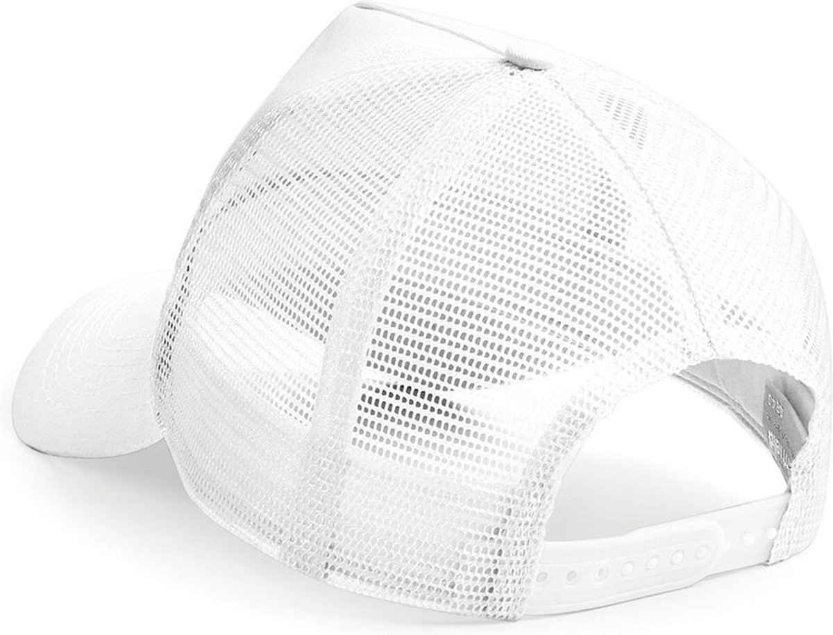 Beechfield Heren Half Mesh Trucker Cap / Hoofddeksel (Wit/Wit) | bol.com
