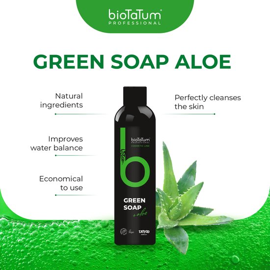 BioTaTum - Green Soap 250ml | Green Tattoo Soap | Milde Professionele ...