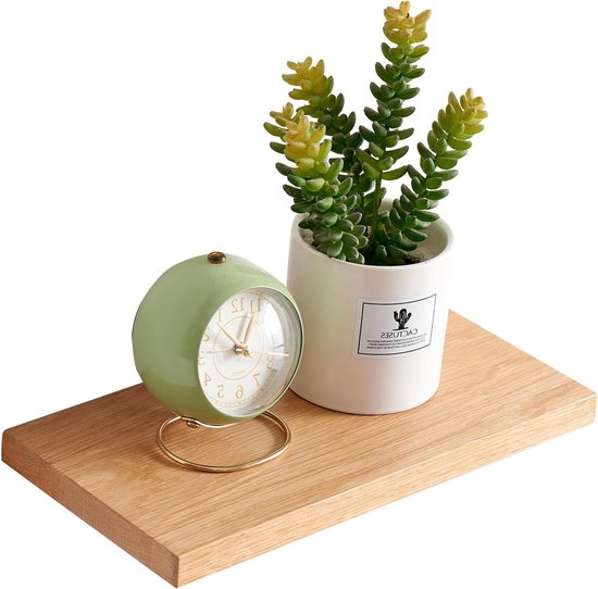 Zwevende Planken Hout Massief - Eiken Display Wandplank - 30cm ...