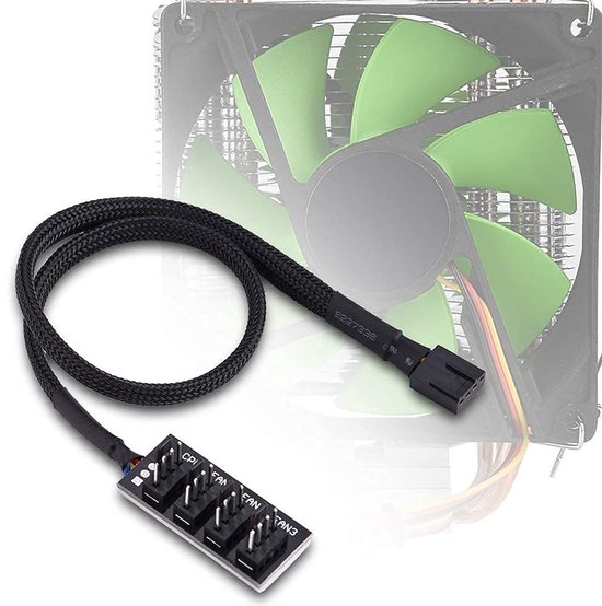 Yunir 3x4-Pin Fan HUB Power Kabel Extender, PWM Computer CPU/Case Fan ...