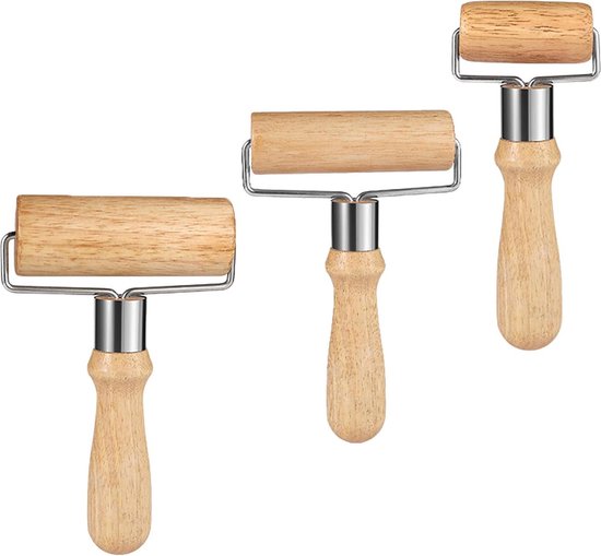 Deegroller Set - Houten Deegrollers - Geschikt voor Pizza - 3-delige ...