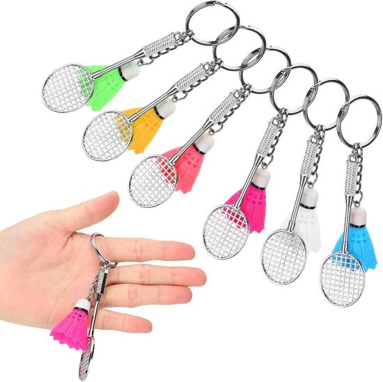 Badminton Sleutelhanger Mini Shuttle Sleutelhangers - 6 Stuks Racket ...