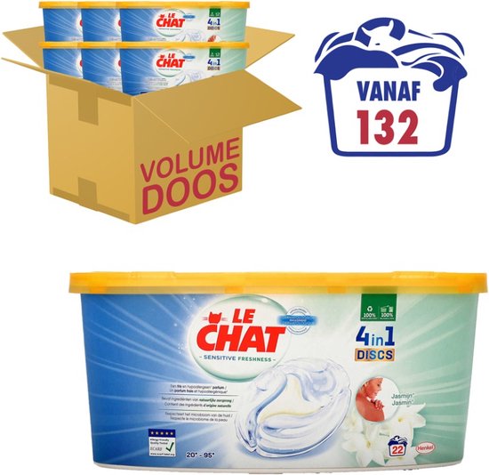 Le Chat - Discs Sensitive Freshness - Wascapsules - Voordeelverpakking ...