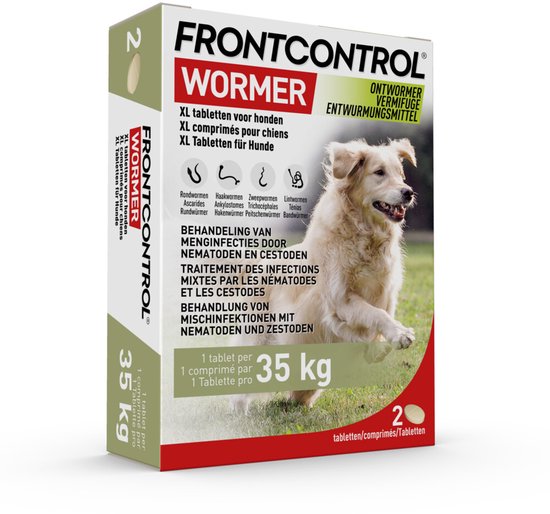 Frontcontrol Wormer Ontworming Tabletten Hond XL 2 tabletten | bol