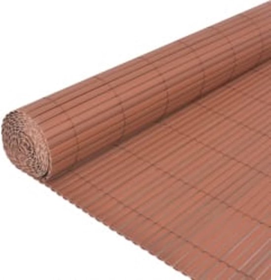 vidaXL Tuinafscheiding - Dubbelzijdig - 110x500 cm - Bruin Tuinhek ...