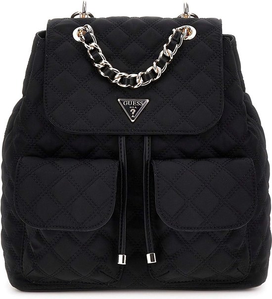 GUESS Vrije tijd rugzak Rugzak Giully Flap Backpack Black Zwart | bol