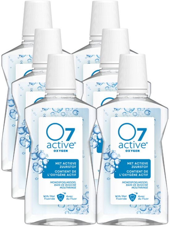 O7 Active Mondspoelmiddel - 6 x 500 ml - Voordeelverpakking | bol