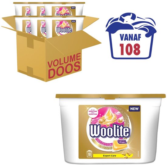 Woolite Pods Expert Care (6 x 18 Pods) | bol