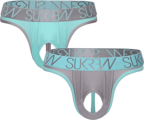 SUKREW U-Style Classic Thong Multipack 1x Peppermint + 1x Silver ...