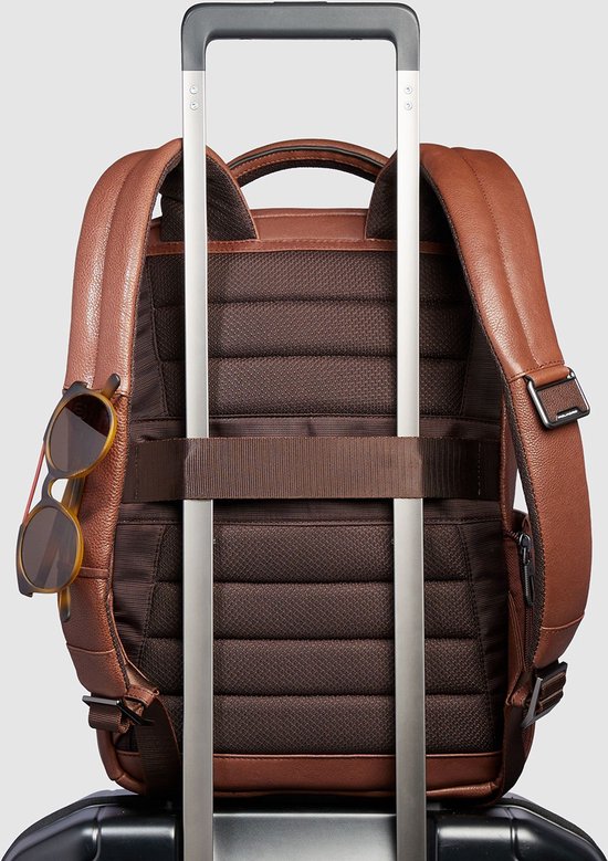PIQUADRO Leren Laptop rugzak Rugzak met laptopvak Cronus Backpack 13 ...