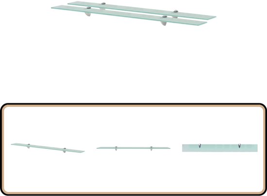 vidaXL Schappen Zwevend - 2 Stuks - 100x10 cm - Glas Zwevende Plank ...