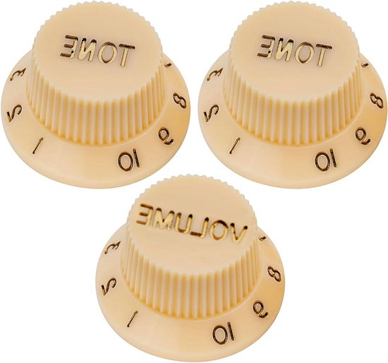 Guitar Knob Caps for Squier/Strat with Tone and Volume Control Potentiator Caps (3... | bol