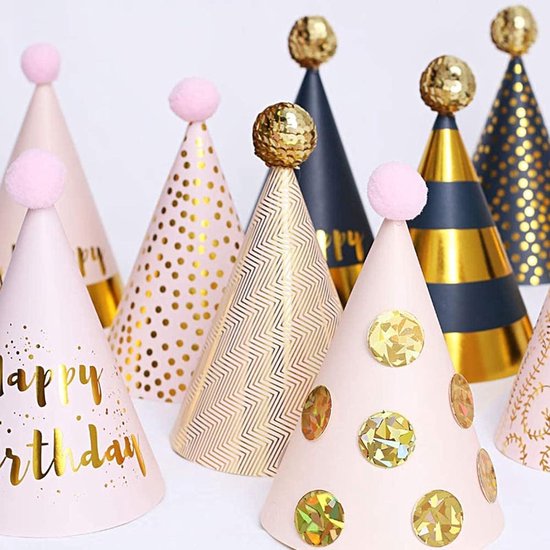 Feestmuts Verjaardag - 8 Stuks Feestmutsen Voor een Vrolijke Feestsfeer ...