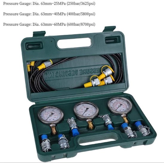 Hydraulische manometer voor druktest van machines 25/40/60MPa. | bol