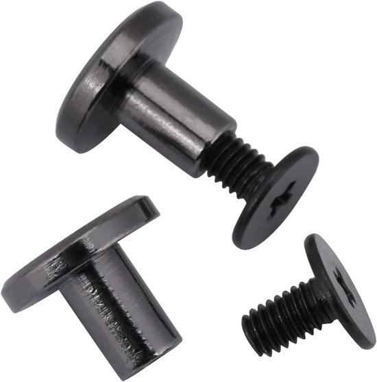 20 Sets DIY Brass Flat Head Belt Band Rivets + Screw for Luggage ...