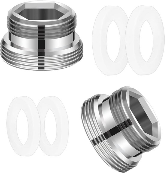 Kraanadapter buitendraad met rubberen afdichting - 2 stuks | bol