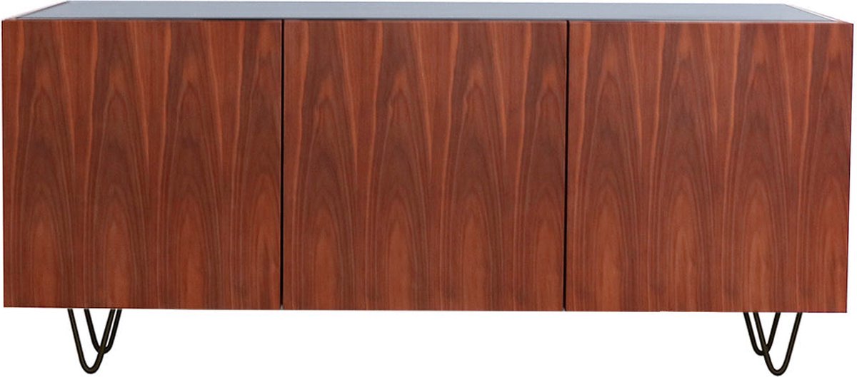Furnified - Dressoir met Marmer - Pisa - Walnoot/Zwart Marmer - 150cm ...