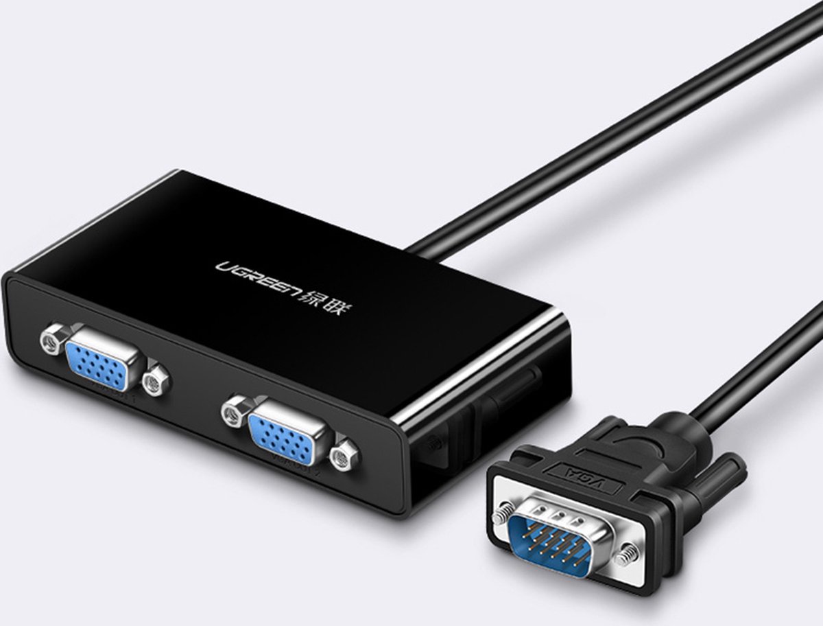 UGREEN VGA Splitter naar 2 VGA Kabel VGA Mannelijk naar 2 VGA Vrouwelijk Monitor Y... | bol.com