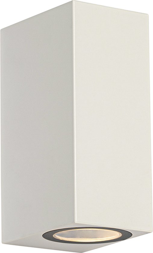 QAZQA baleno - Moderne Wandlamp voor buiten - 2 lichts - D 9.2 cm - Wit ...