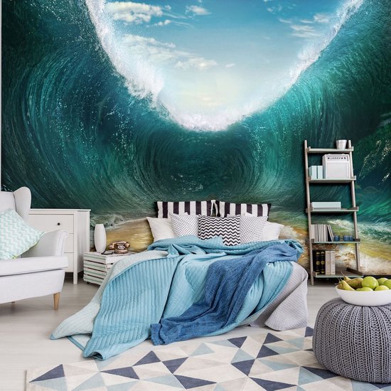 Fotobehang - Vlies Behang - Pad door de Zee Kunst - 254 x 184 cm | bol.com