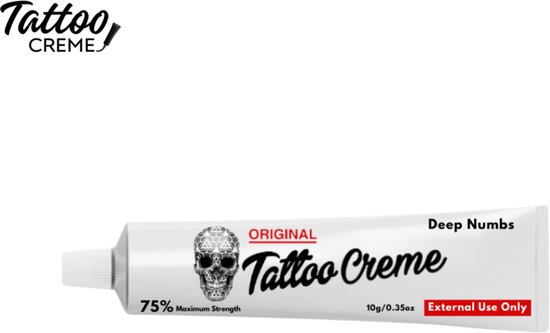 Tattoo Creme - Original - Deep Numbs 75% - Verdovende Créme - Tattoo ...