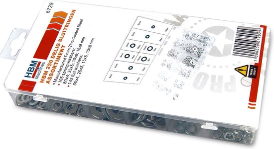 HBM 250 Delig Sluitringen en Veerringen Assortiment | bol