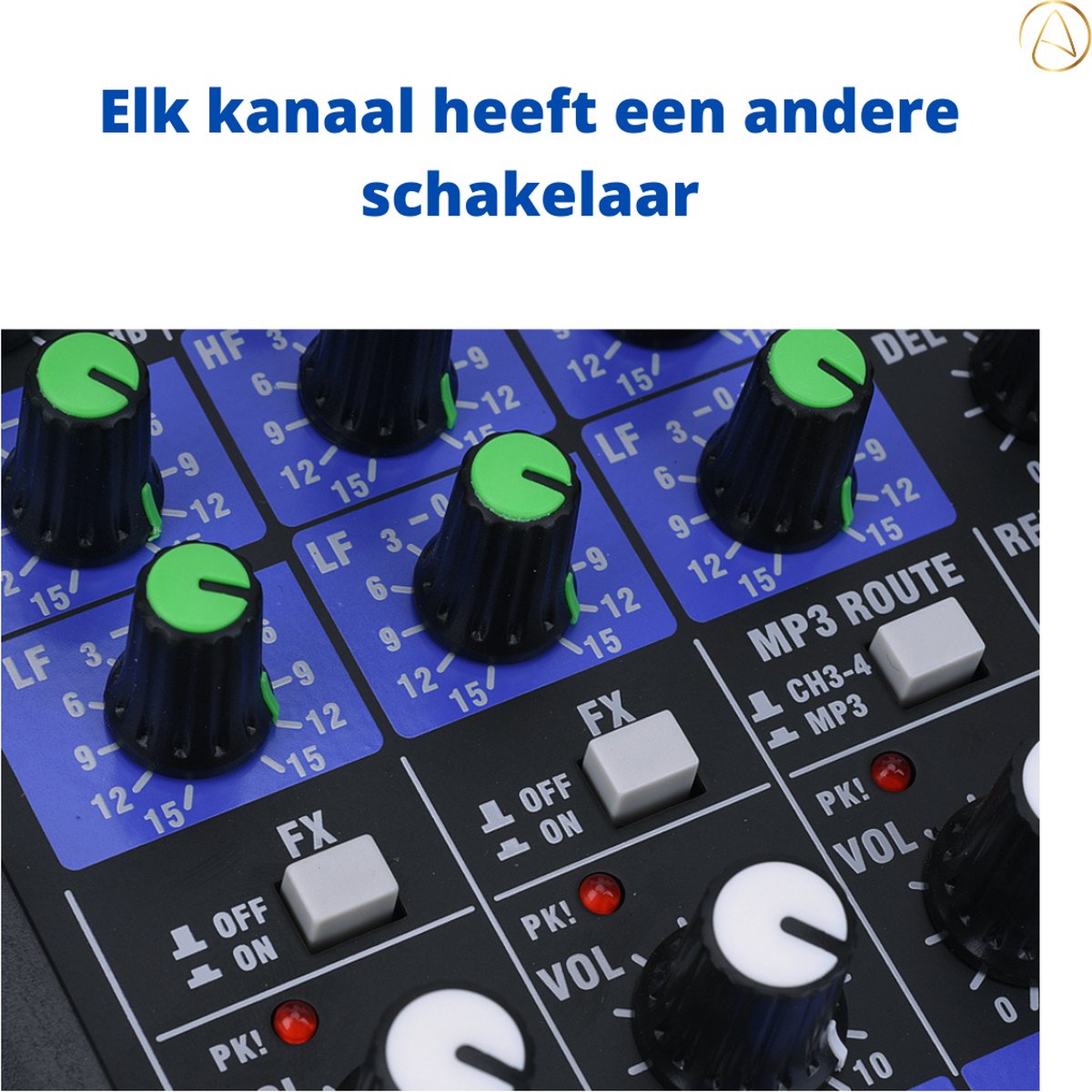 Arvona Mengpaneel met Twee Microfoons - Mengpaneel DJ - Mengpaneel ...