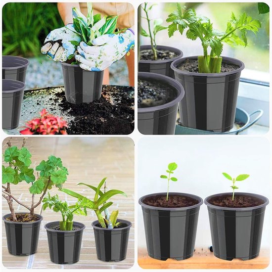 Plastic bloempotten - 10 stuks, 19.5 cm - Indoor plantencontainer ...