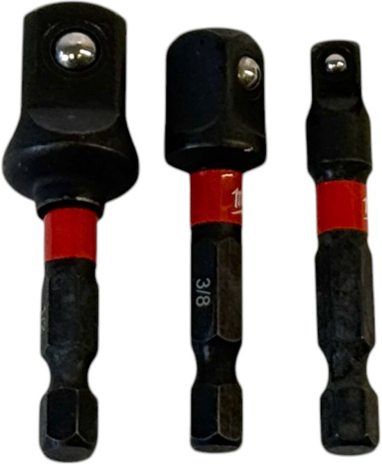 Milwaukee 4932479228 SHOCKWAVE™ IMPACT DUTY doppen adapters - Hex Impact adaptor set - 3pc | bol