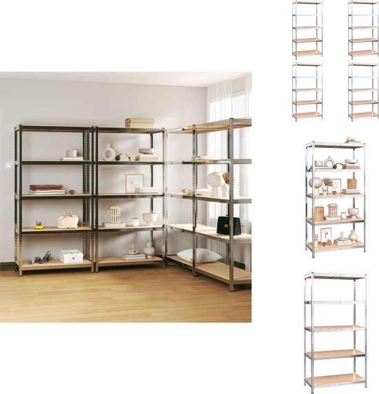 vidaXL Schap - Schappen - Opbergrek - Industriële Rekken - Opbergrekken ...