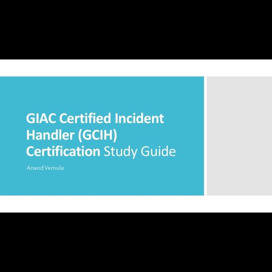 GIAC Certified Incident Handler (GCIH) Certification Study Guide (ebook ...